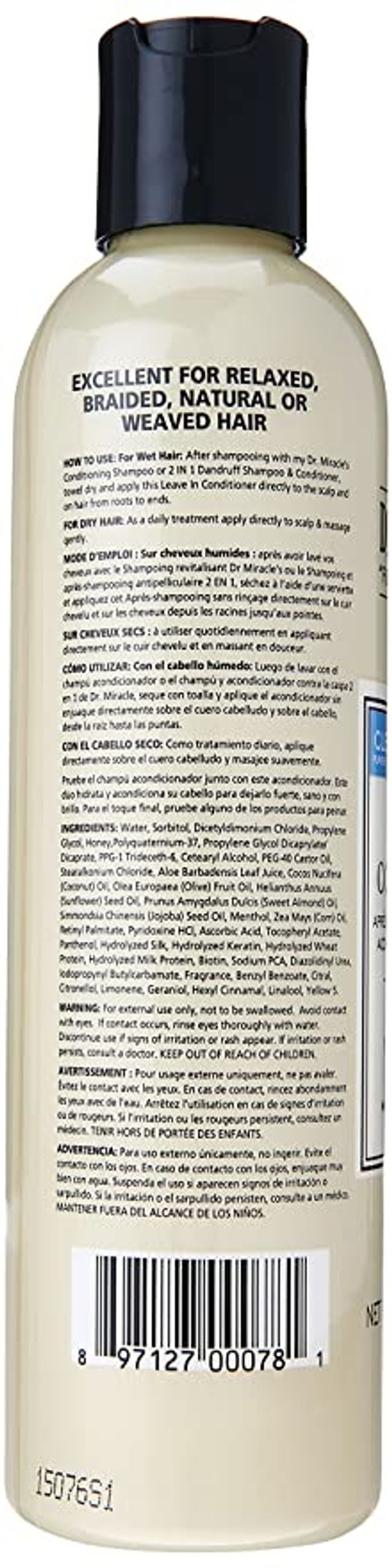 Dr. Miracle's Leave In Conditioner 8oz | Cosmetize UK