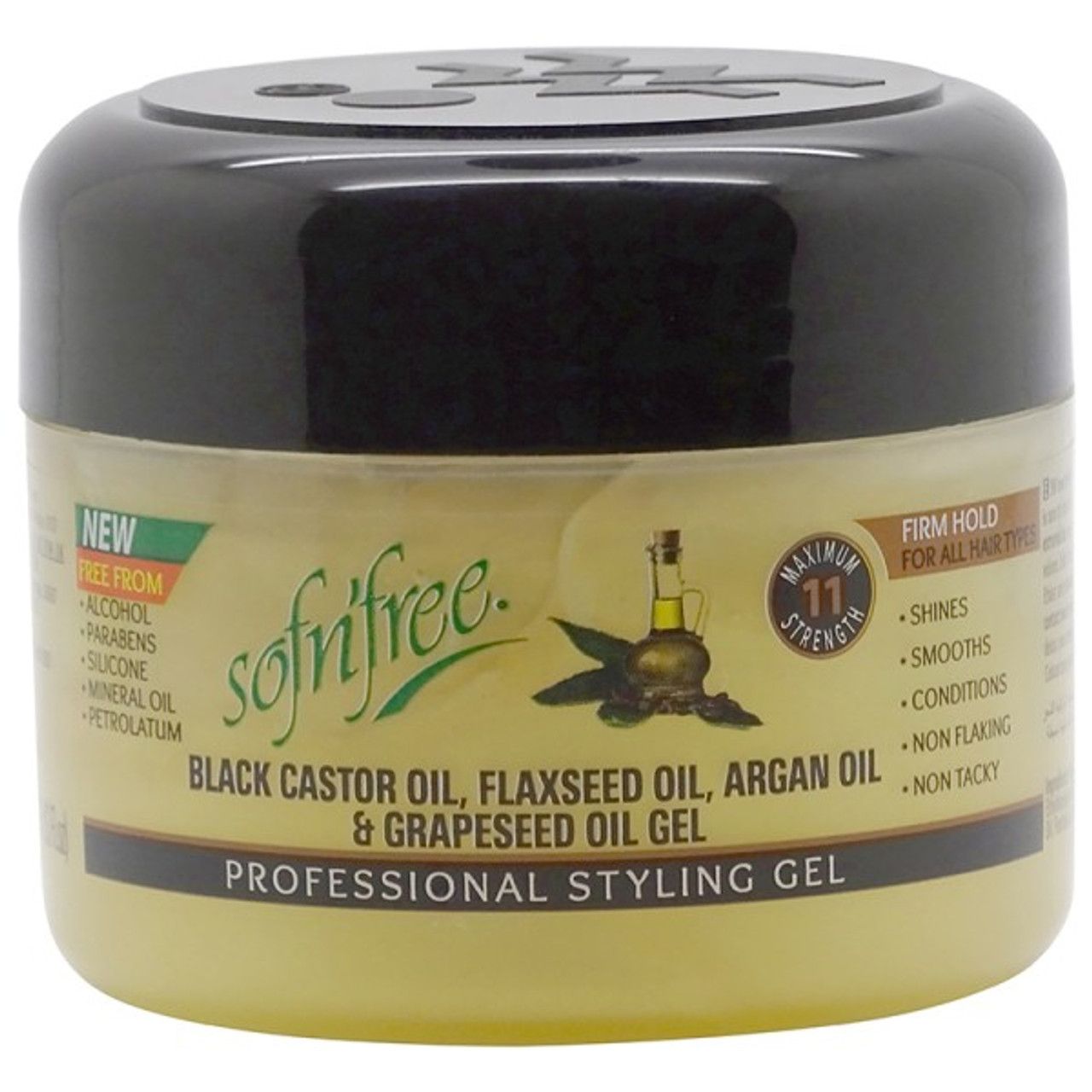 Sofn'Free Black Castor Oil Afro Styling Gel (Black) - 500ml | Cosmetize UK
