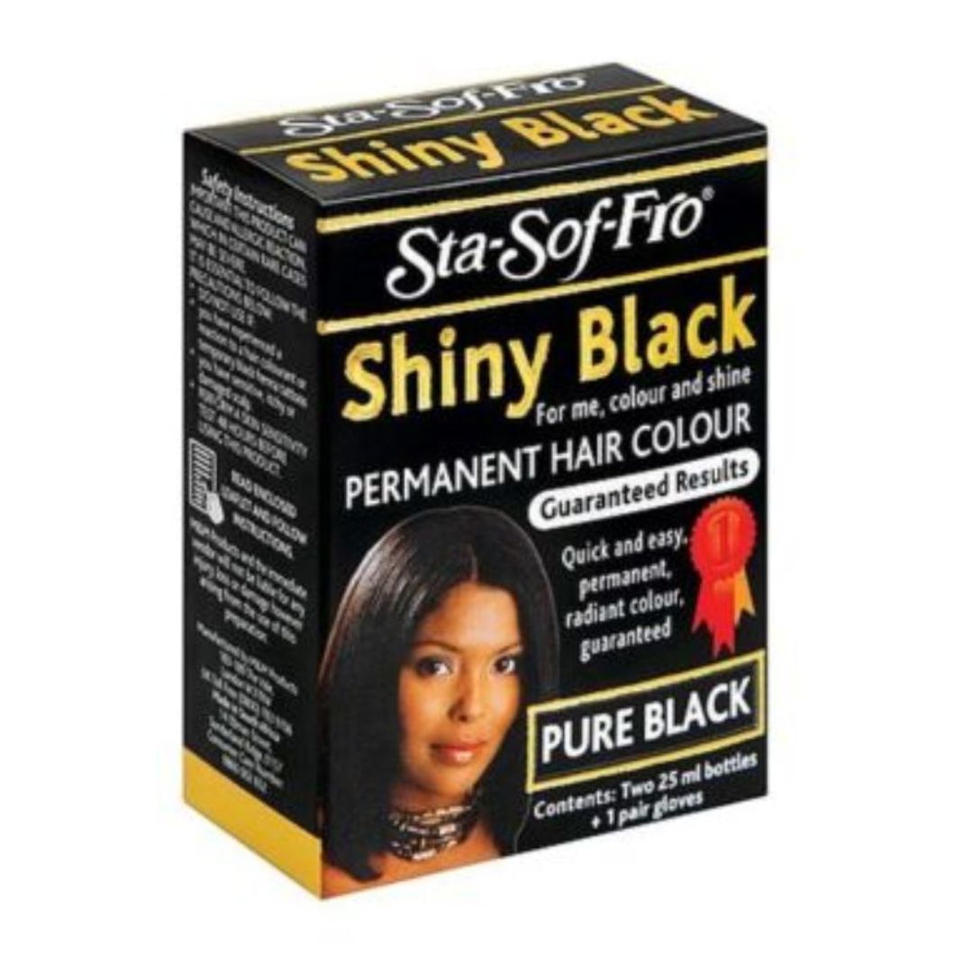 Sta Sof Fro Shiny Black Permanent Hair Colour Liquid - 25ml | Cosmetize UK