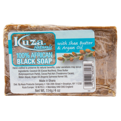 Kuza 100% African Black Soap With Shea Butter & Argan Oil 4oz ...